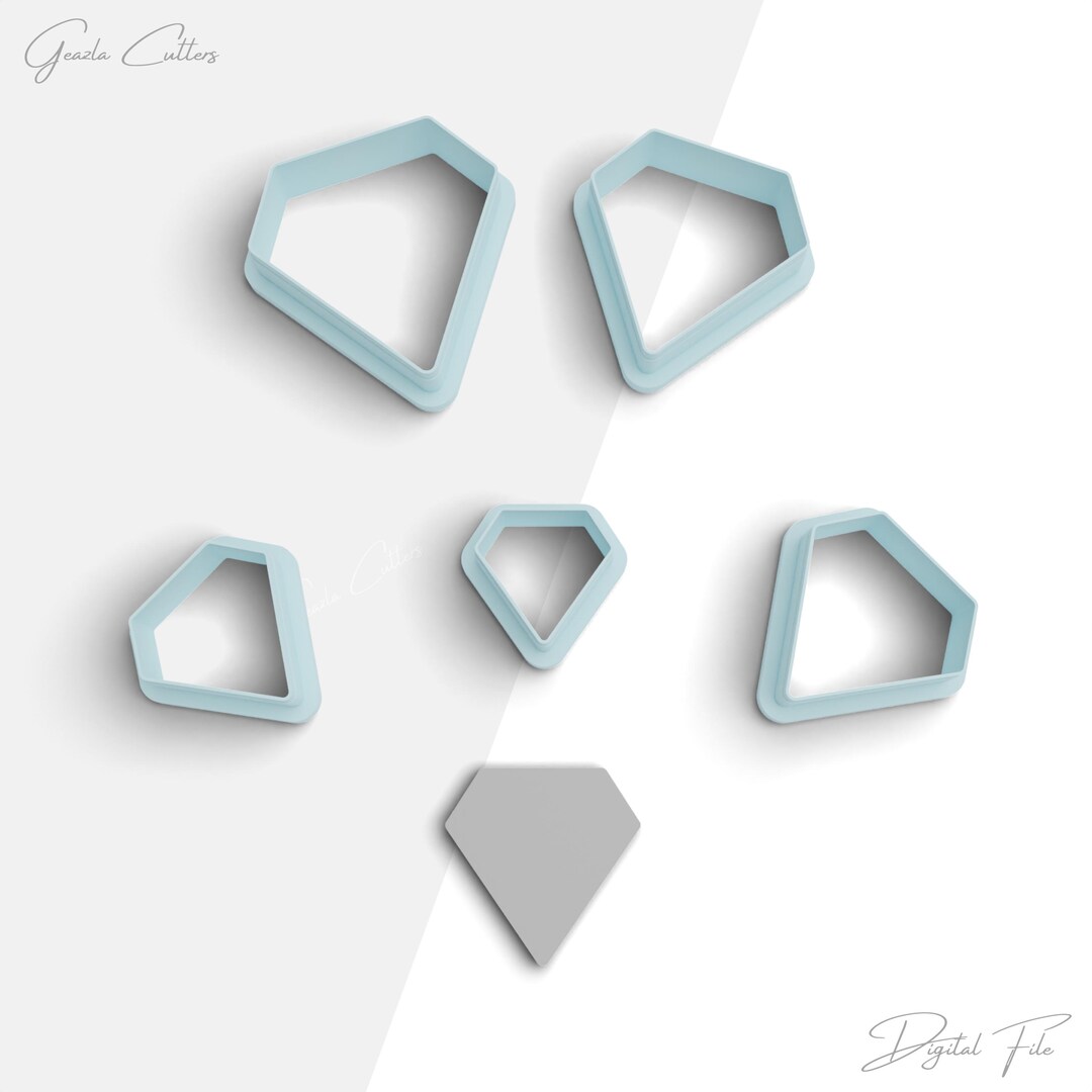 Diamond Shape Clay Cutter, Basic Shape Polymer Clay Earring Cutter, 2 ...