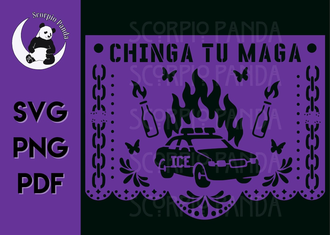 Chinga Tu Maga Papel Picado Printable: Protest Art (SVG, PDF) - Etsy