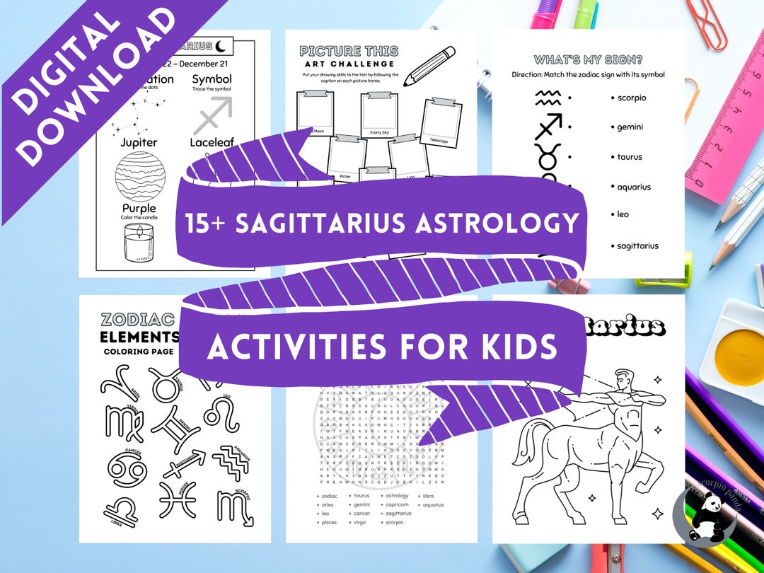 Printable Astrology Activity Bundle for Kids - Sagittarius Edition ...