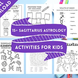 Printable Astrology Activity Bundle for Kids - Sagittarius Edition ...