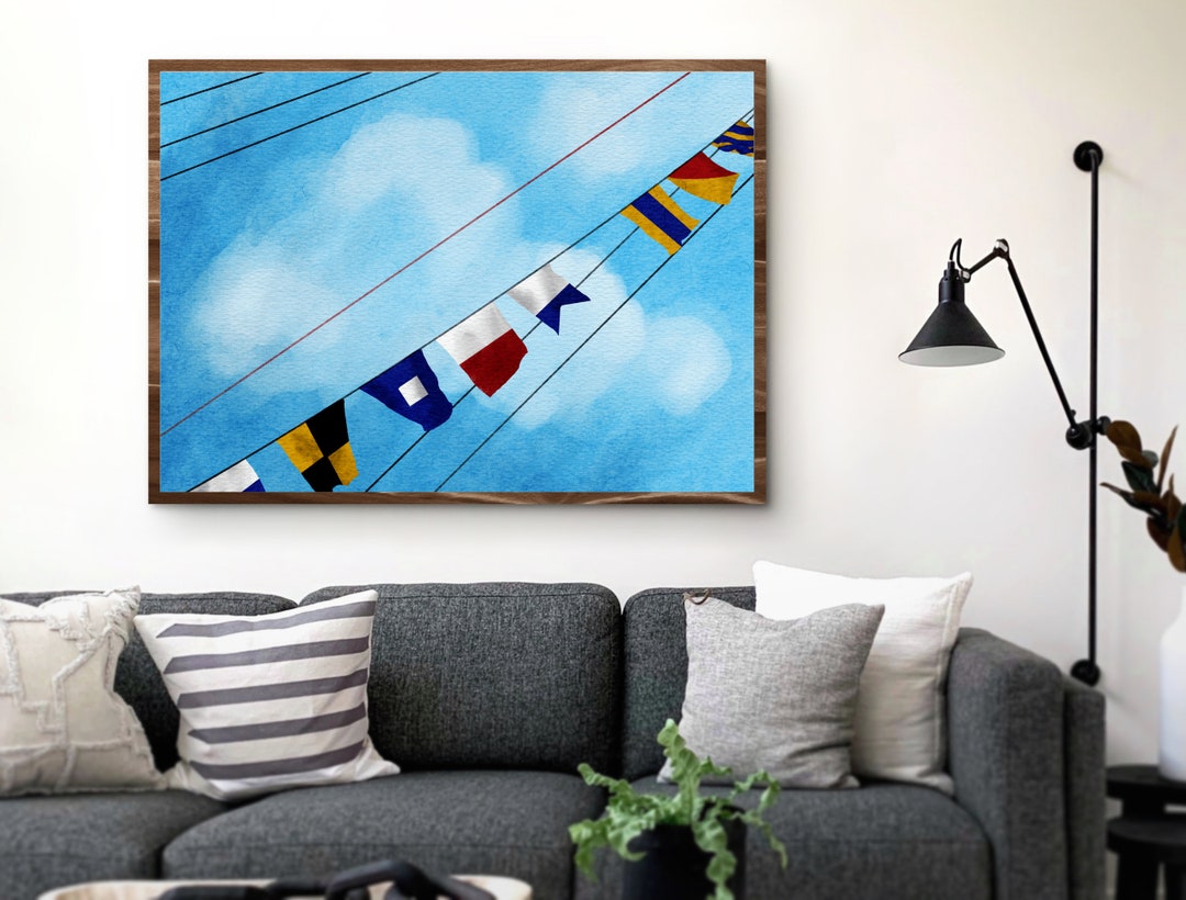 Alpha Dog Boat Name PRINTABLE Nautical Alphabet Flag Wall Art Decor ...