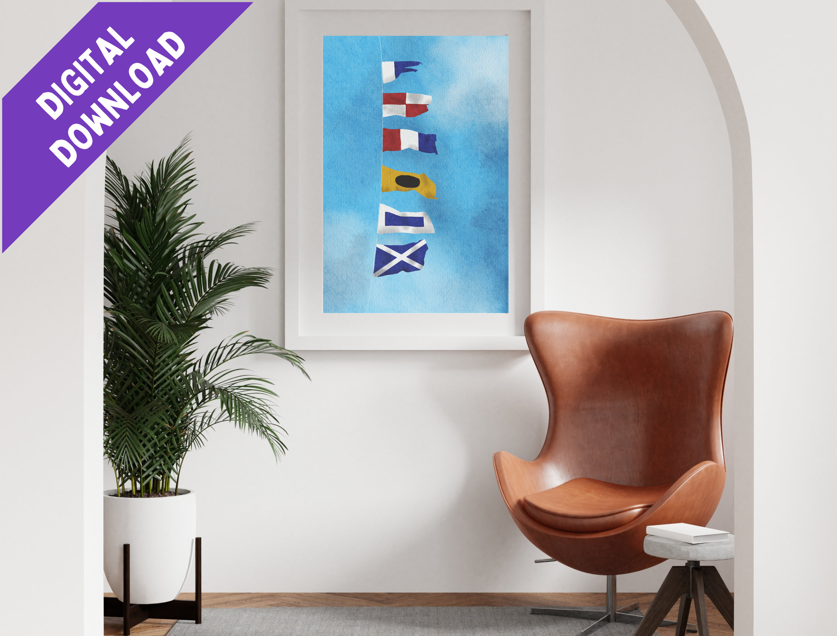 Autism PRINTABLE Nautical Alphabet Flag Wall Art Decor | Maritime ...