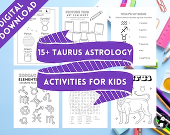 Printable Astrology Activity Bundle for Kids - Libra Edition | Coloring ...