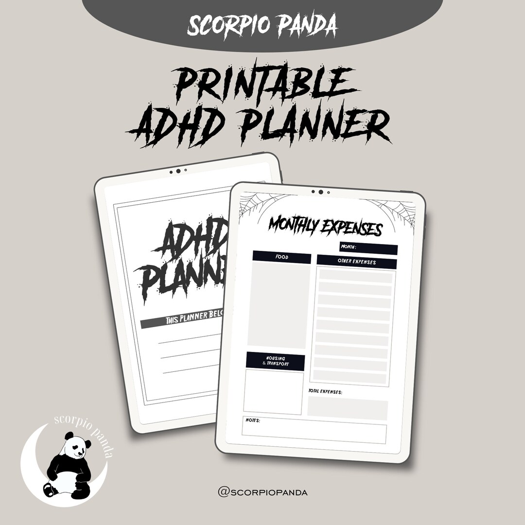 Smart and Spooky ADHD Planner | Organization Self Care and Gratitude ...