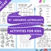 Printable Astrology Activity Bundle for Kids - Aquarius Edition ...