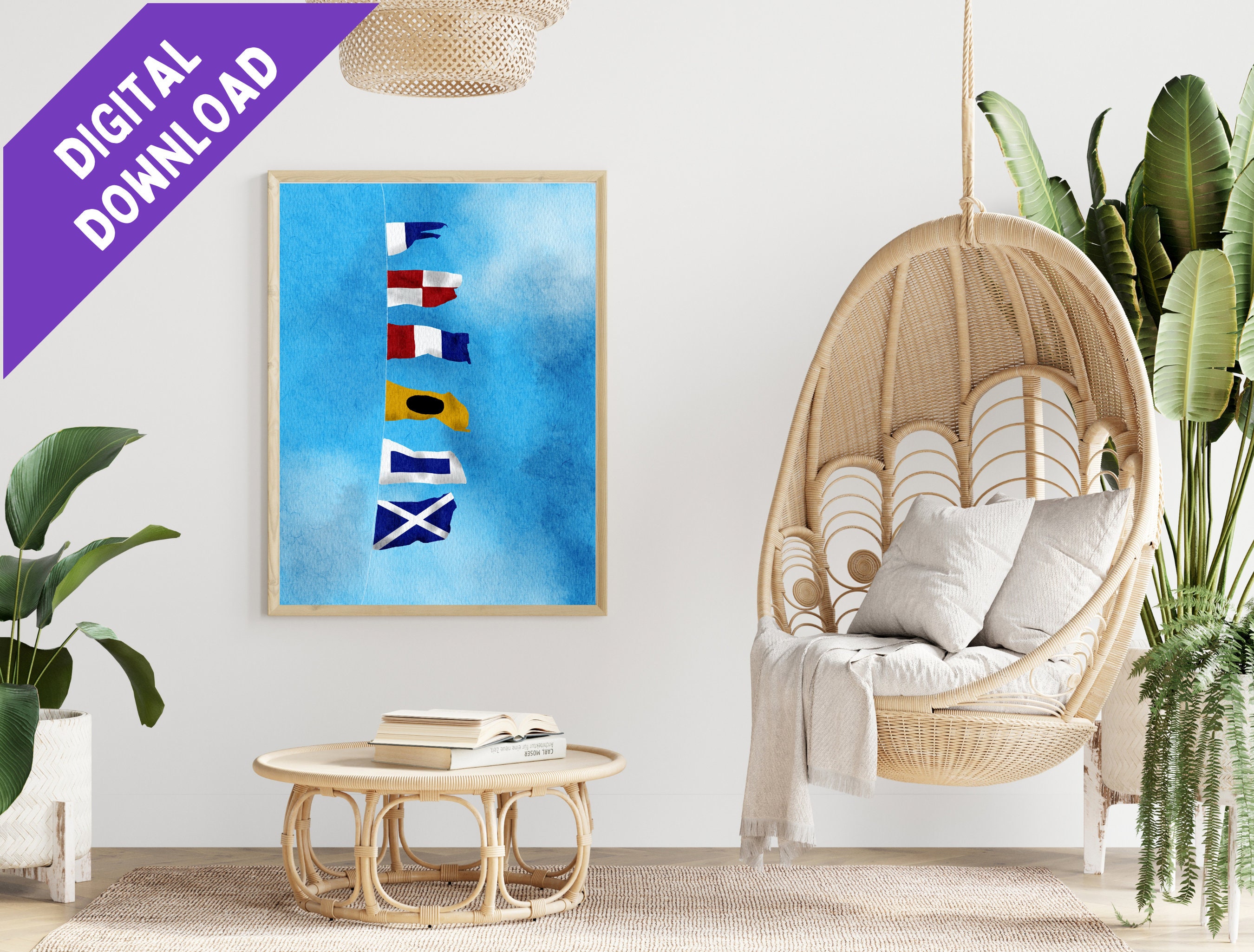 Autism PRINTABLE Nautical Alphabet Flag Wall Art Decor | Maritime ...