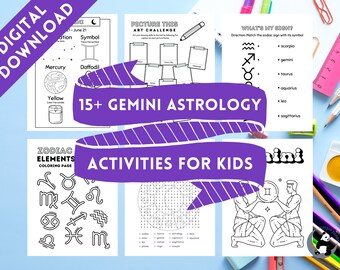 Printable Astrology Activity Bundle for Kids - Libra Edition | Coloring ...