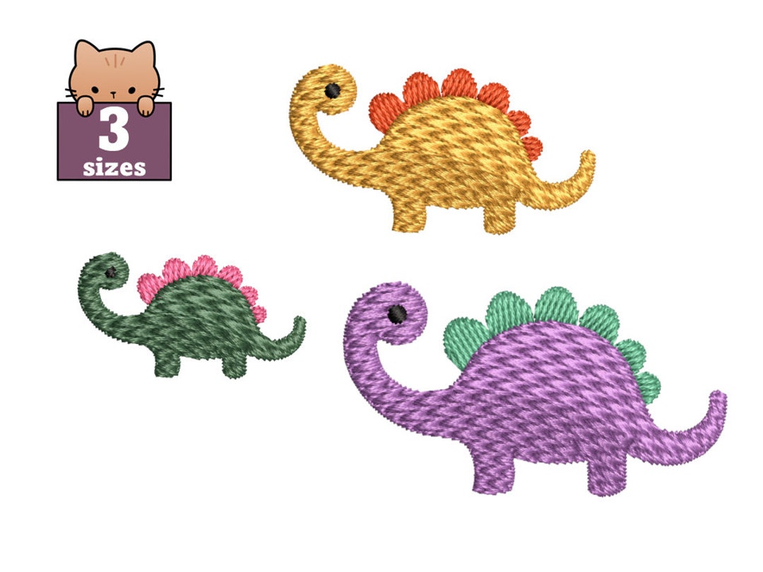 Dinosaur Embroidery Pattern, Machine Embroidery Design, Embroidery File ...
