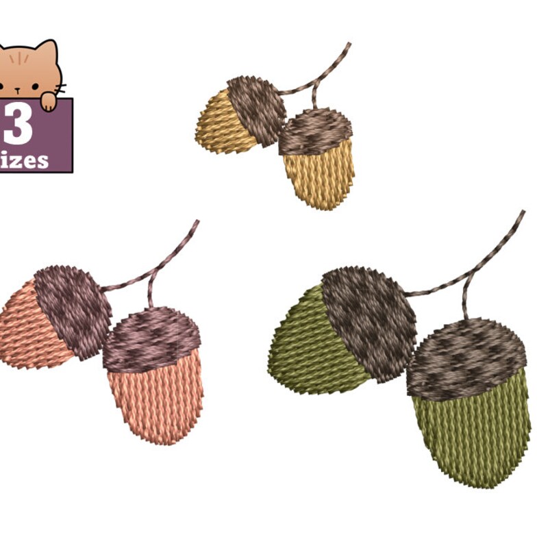 Acorn Embroidery - Etsy