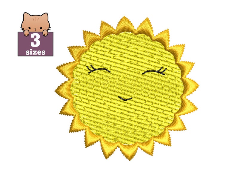 Sun Embroidery Pattern, Machine Embroidery Design, Embroidery File ...