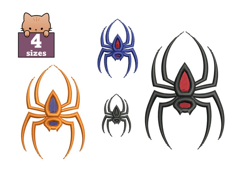 Spider Embroidery Pattern, Halloween Machine Embroidery Design ...
