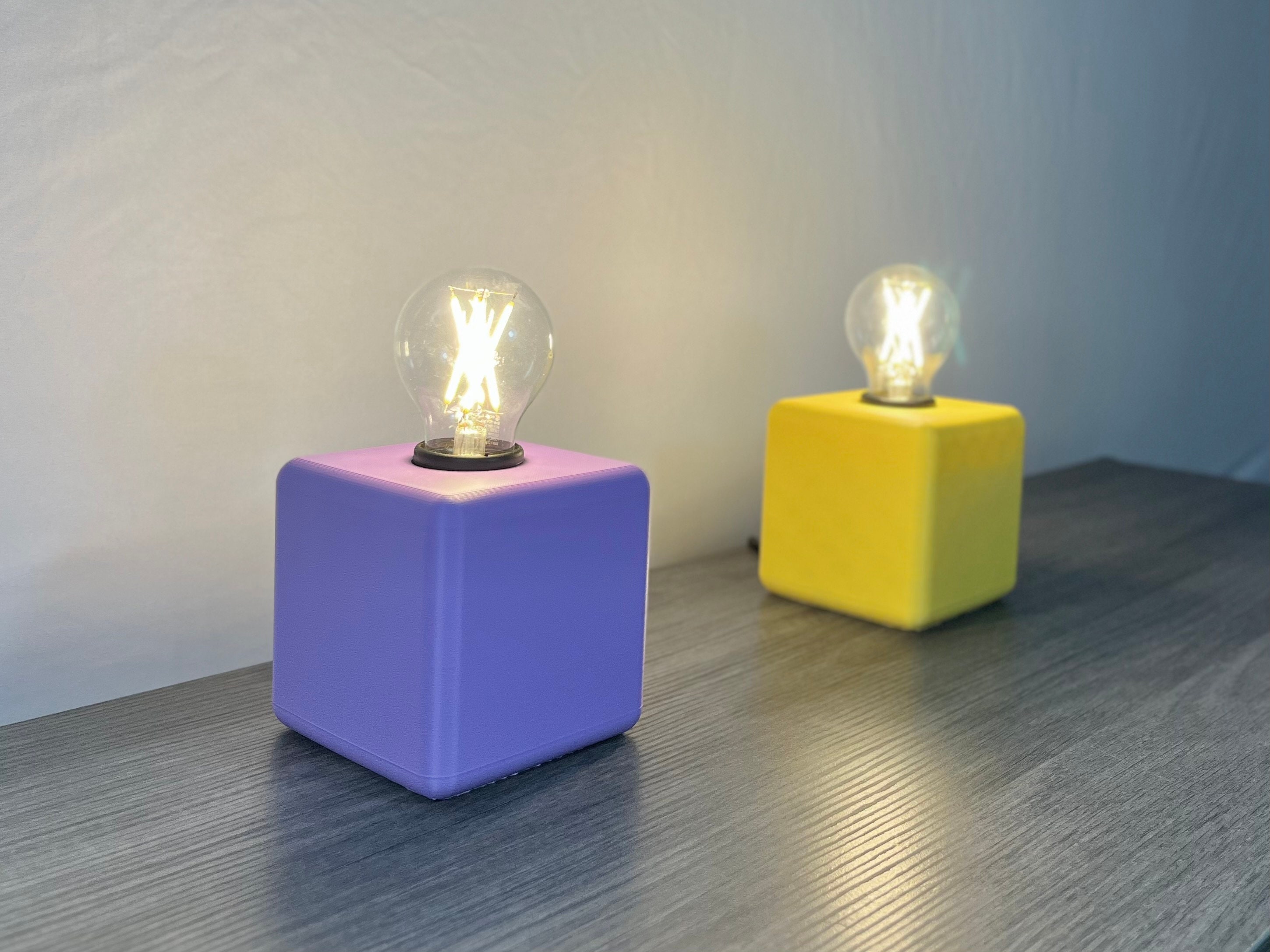 Brooks Minimalist Lamp Base, Colorful Modern Accent Light, Bedside ...