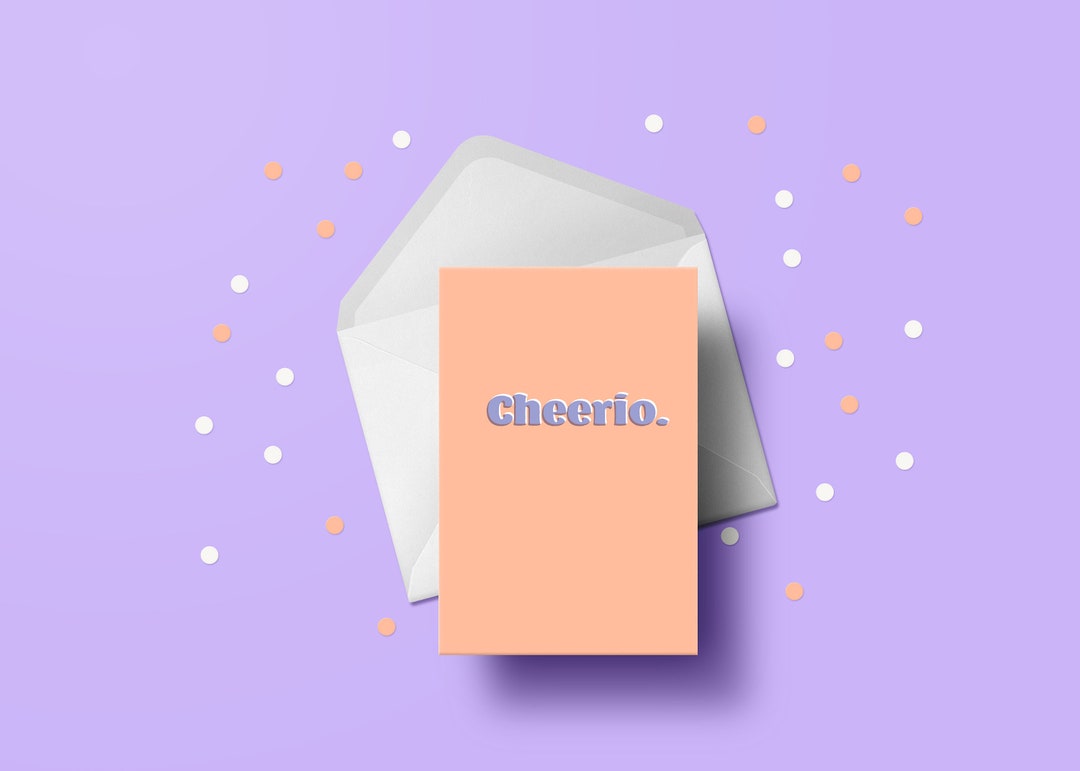 Leaving Card | Cheerio Card | A6 | Handmade With Envelope - Etsy