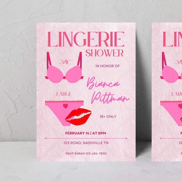 Shop Lingerie Shower Invitation Etsy
