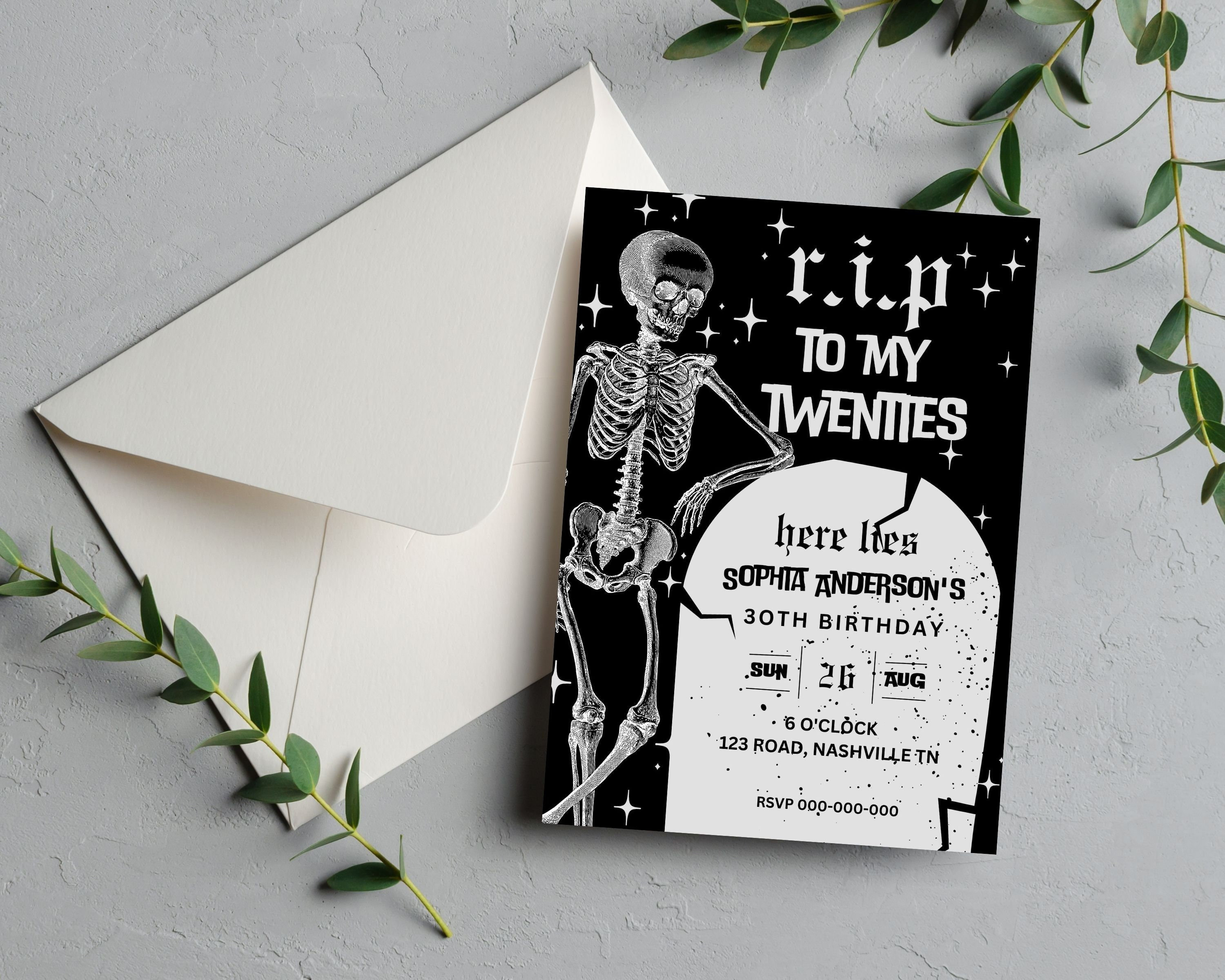 RIP Twenties Birthday Invite Death to My 20s RIP 30th - Etsy