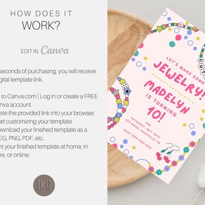 Jewelry Making Party Invitation | Jewelry Birthday Invite | Craft ...