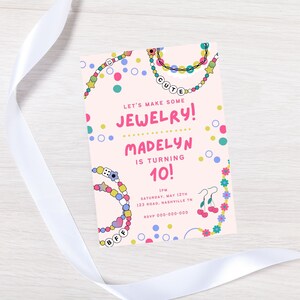 Jewelry Making Party Invitation | Jewelry Birthday Invite | Craft ...