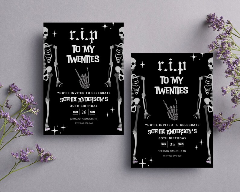 RIP Twenties Birthday Invite | Rest in Peace to My Twenties | Death 20s ...
