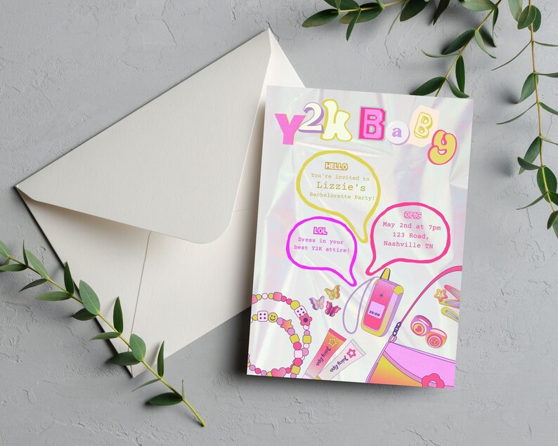 Y2K Bachelorette Party Invitation 2000s Bachelorette Y2k Baby Throwback ...