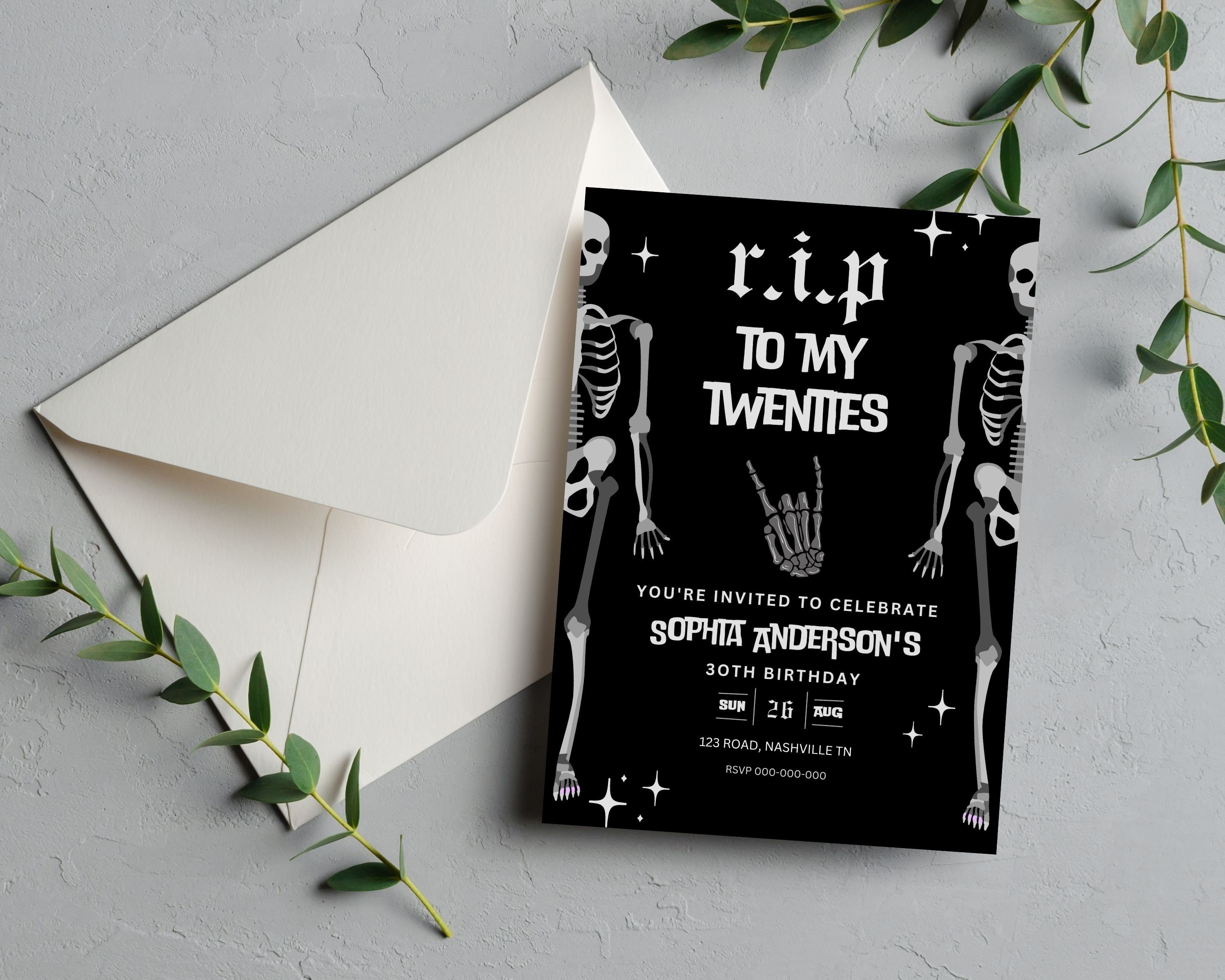 RIP Twenties Birthday Invite Rest in Peace to My Twenties Death 20s ...