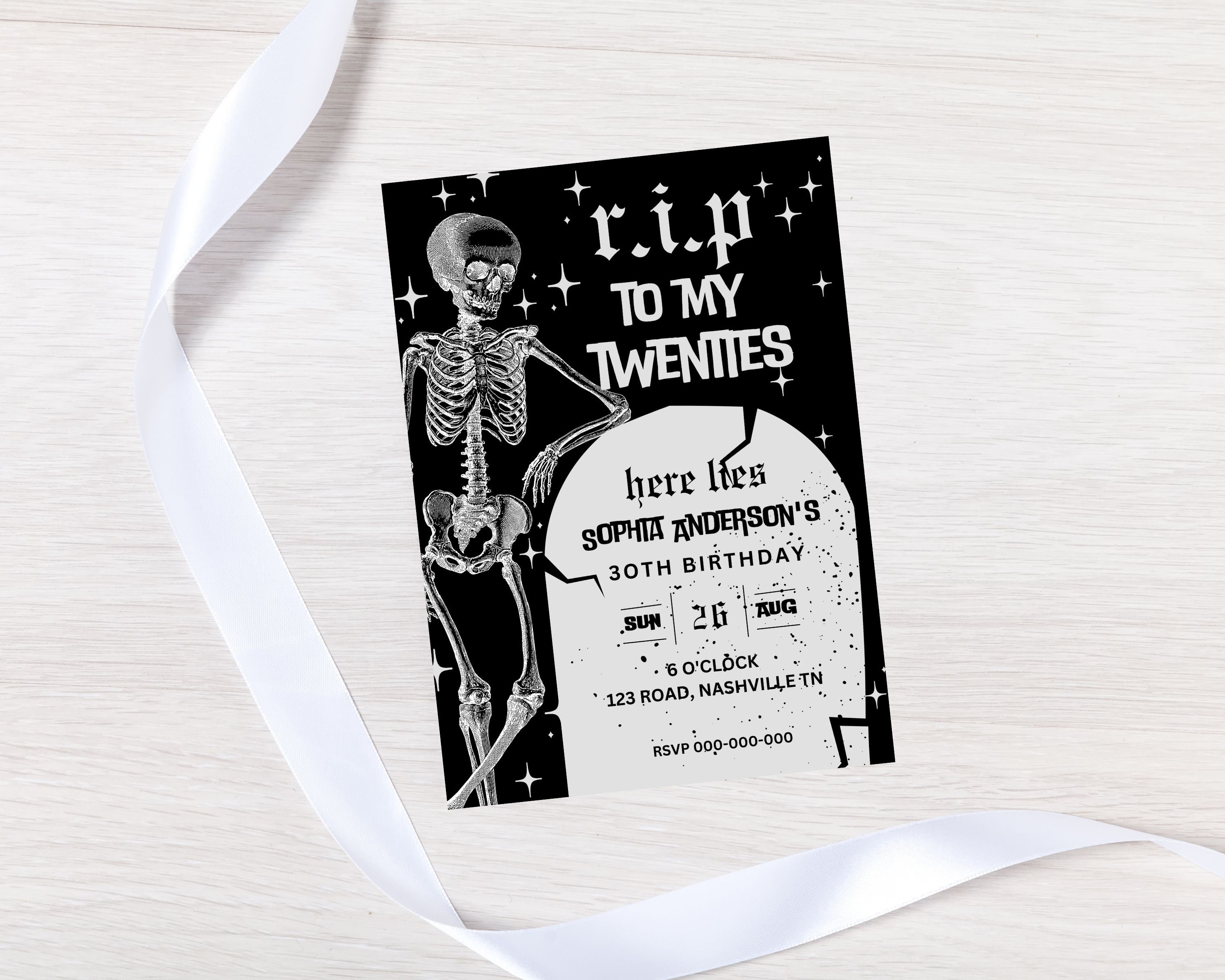 RIP Twenties Birthday Invite Death to My 20s RIP 30th Birthday Funeral ...