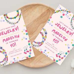 Jewelry Making Party Invitation | Jewelry Birthday Invite | Craft ...