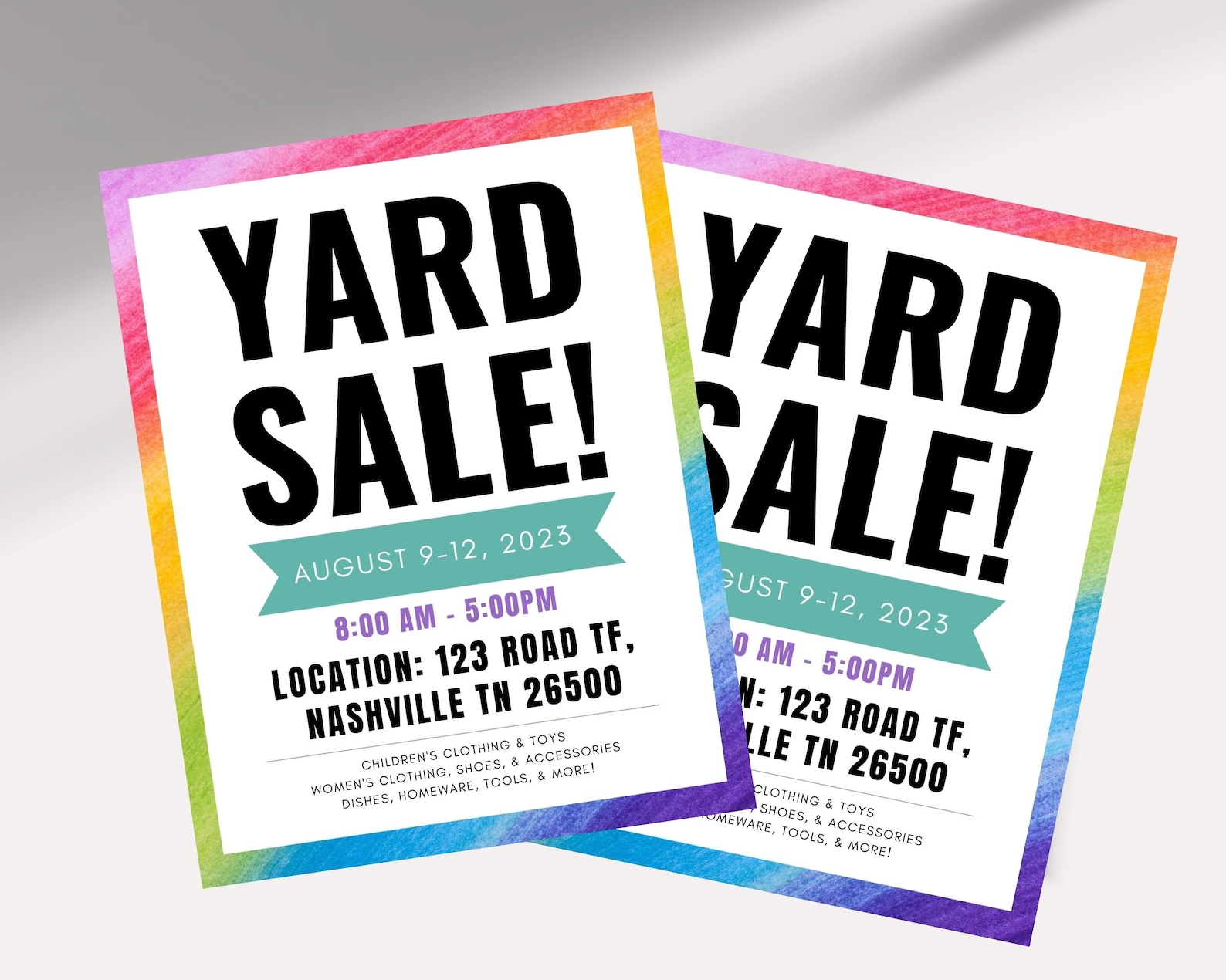 Yard Sale Flyer | Yard Sale Printable | Yard Sale Poster | Garage Sale ...