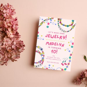 Jewelry Making Party Invitation | Jewelry Birthday Invite | Craft ...