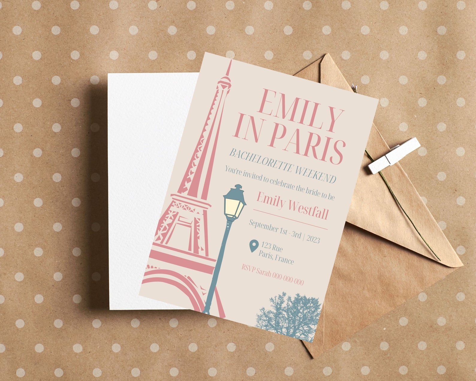 Paris Bachelorette Invitation: Eiffel Tower Weekend Itinerary (canva ...