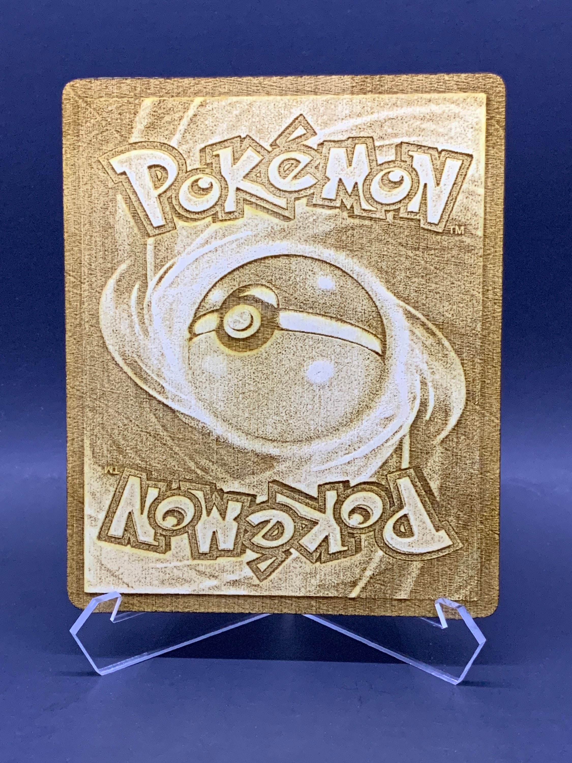 Custom Wood Pokémon Ninetails Card - Etsy