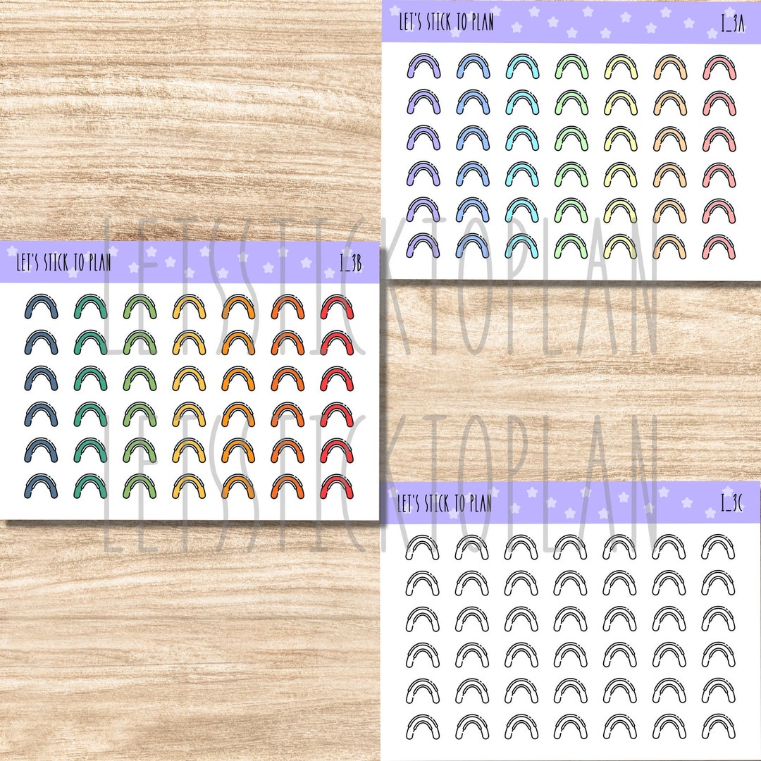 I_3 - Orthodontic Retainer Icons Stickers Sheets - HP, EC, Hobonichi ...