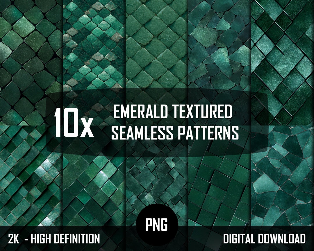 Texture Pack - Emerald - Backsplash - Seamless Pattern - Etsy
