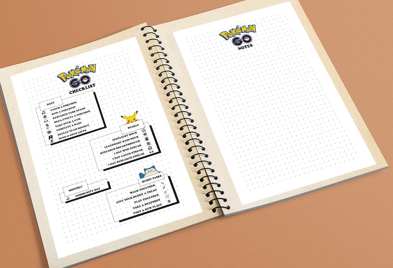 Pokemon Go Daily, Weekly, Monthly Tasklist / to Do List Printable Sheet ...
