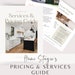 Home Staging Pricing & Services Guide Customizable Canva Template ...