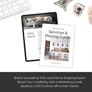Home Staging Pricing + Services Guide: Canva Marketing Template for ...