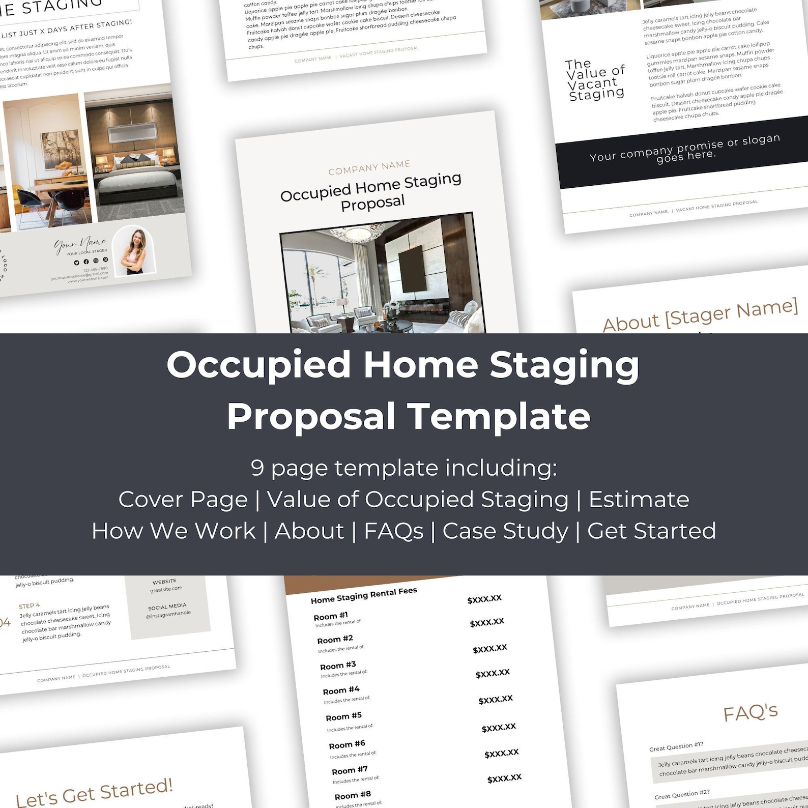 Home Staging Proposal Bundle: Occupied & Vacant Homes (canva Templates ...