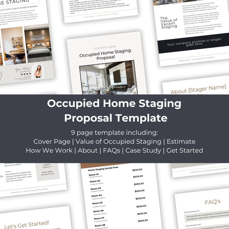 Home Staging Proposal Bundle: Occupied & Vacant Homes (canva Templates ...
