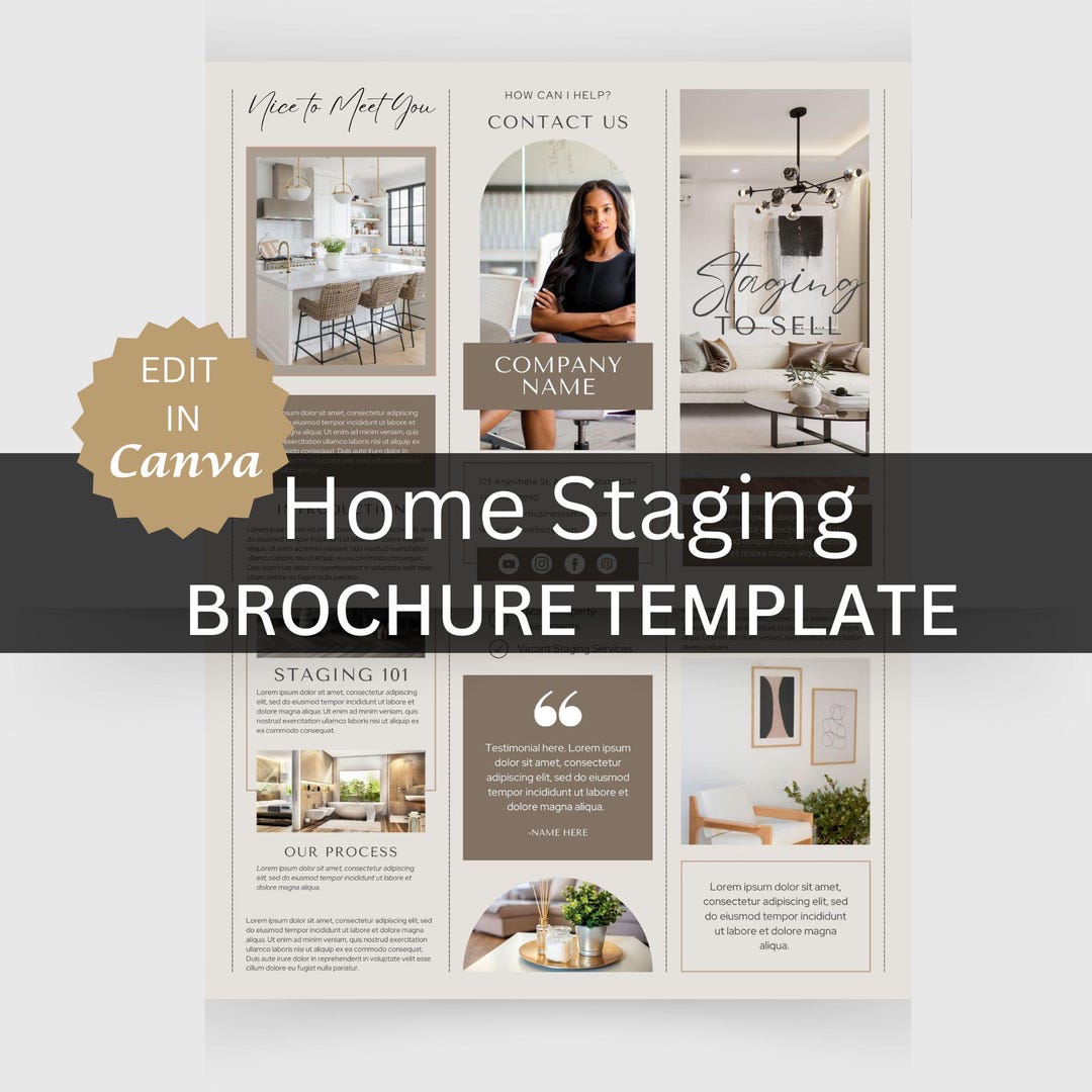 Modern Brochure Template | Customizable Canva Template | Home Staging ...