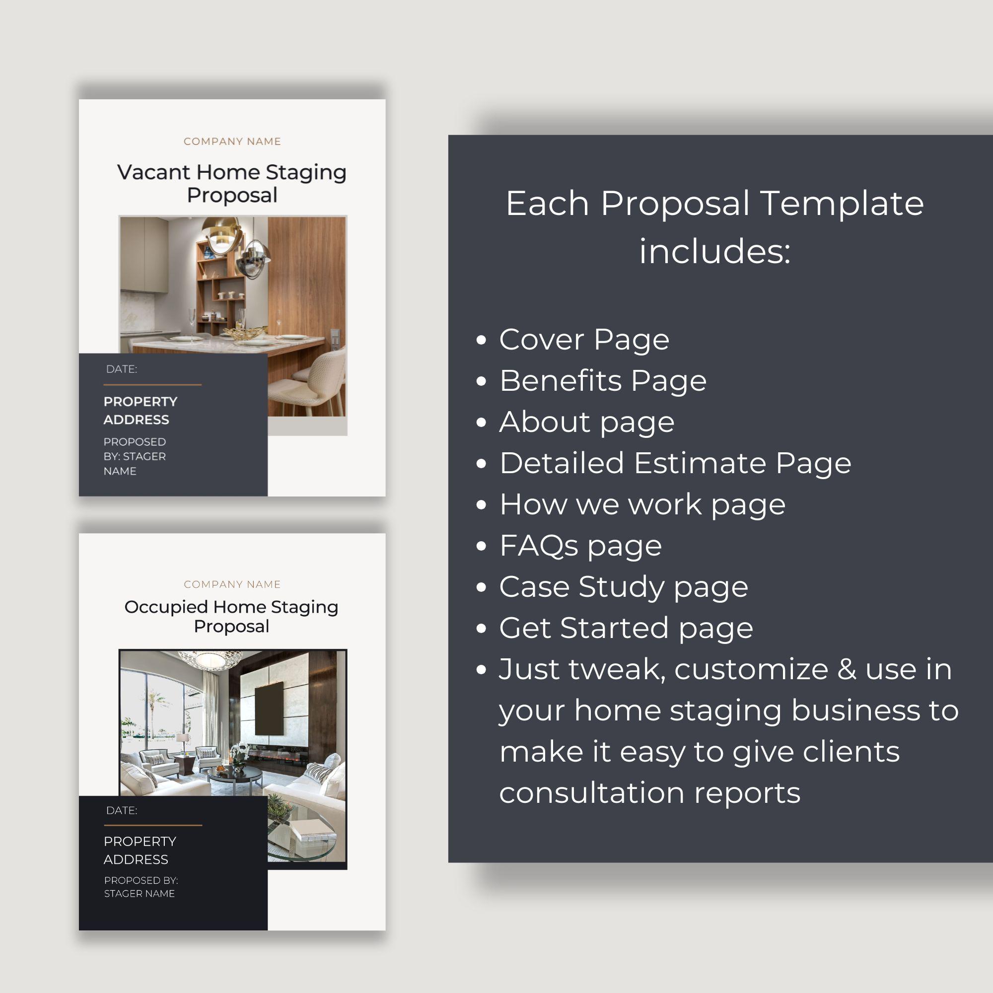 Home Staging Proposal Bundle: Occupied & Vacant Homes (canva Templates ...