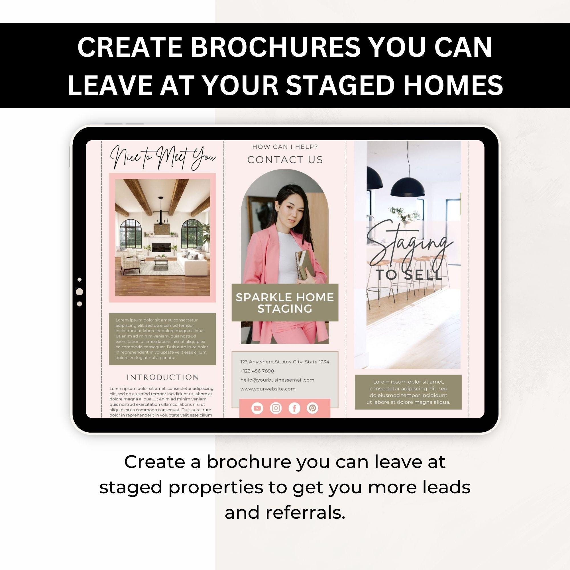 Modern Home Staging Brochure Template: Customizable Canva Design ...