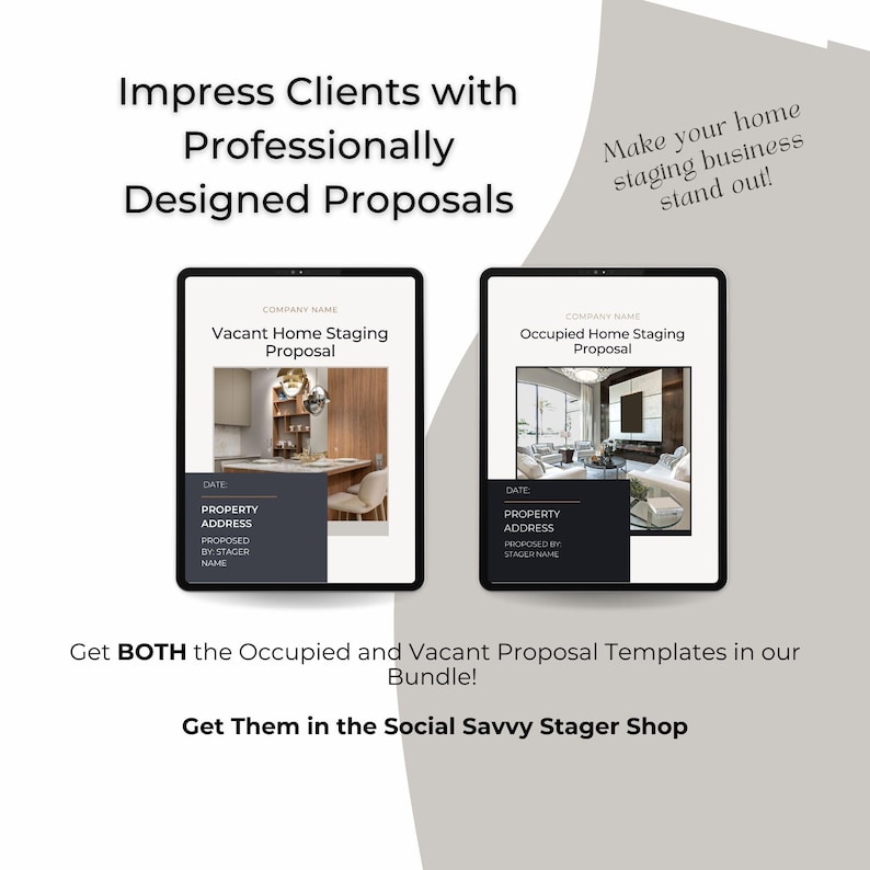 Home Staging Proposal Bundle: Occupied & Vacant Homes (canva Templates ...