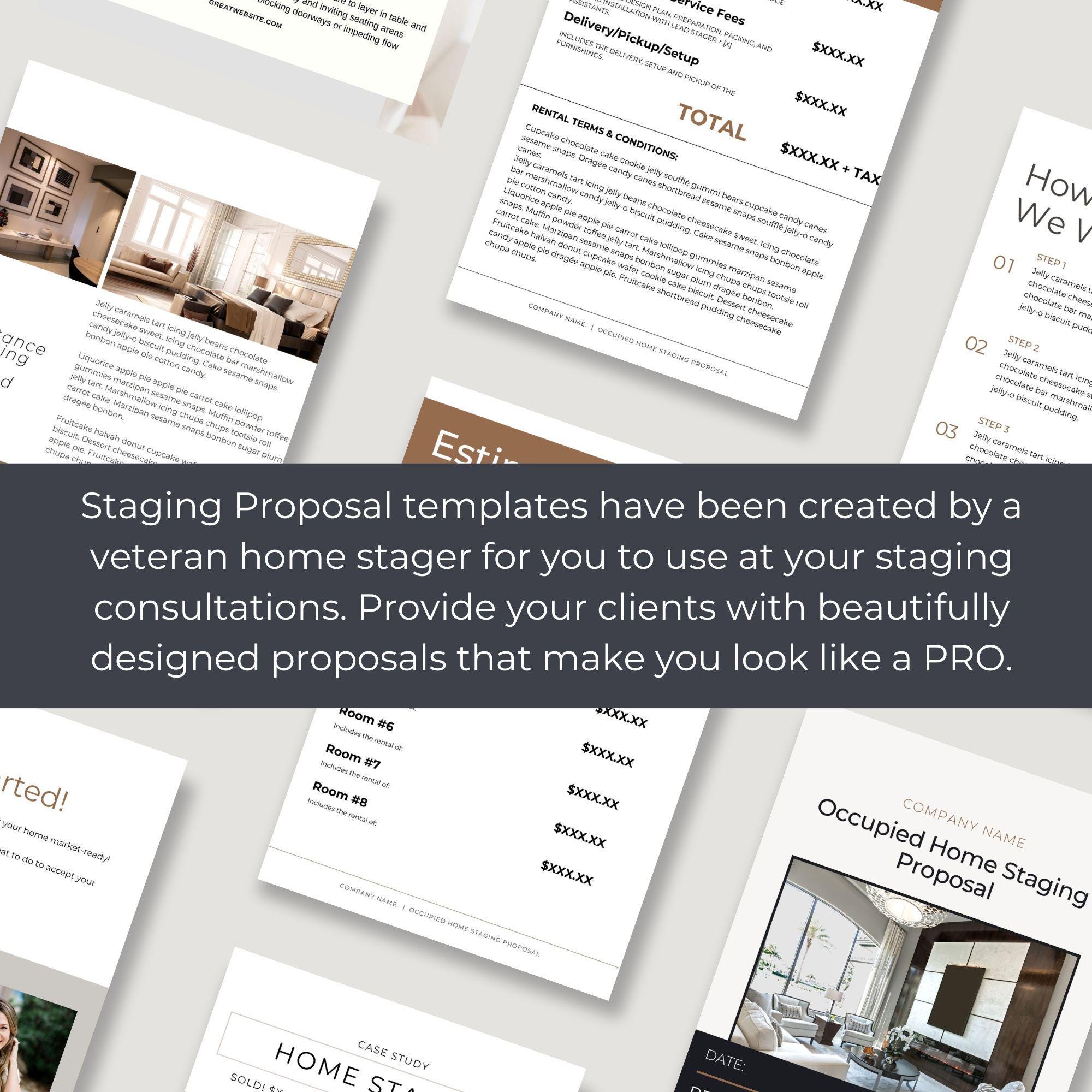 Home Staging Proposal Bundle: Occupied & Vacant Homes (canva Templates ...