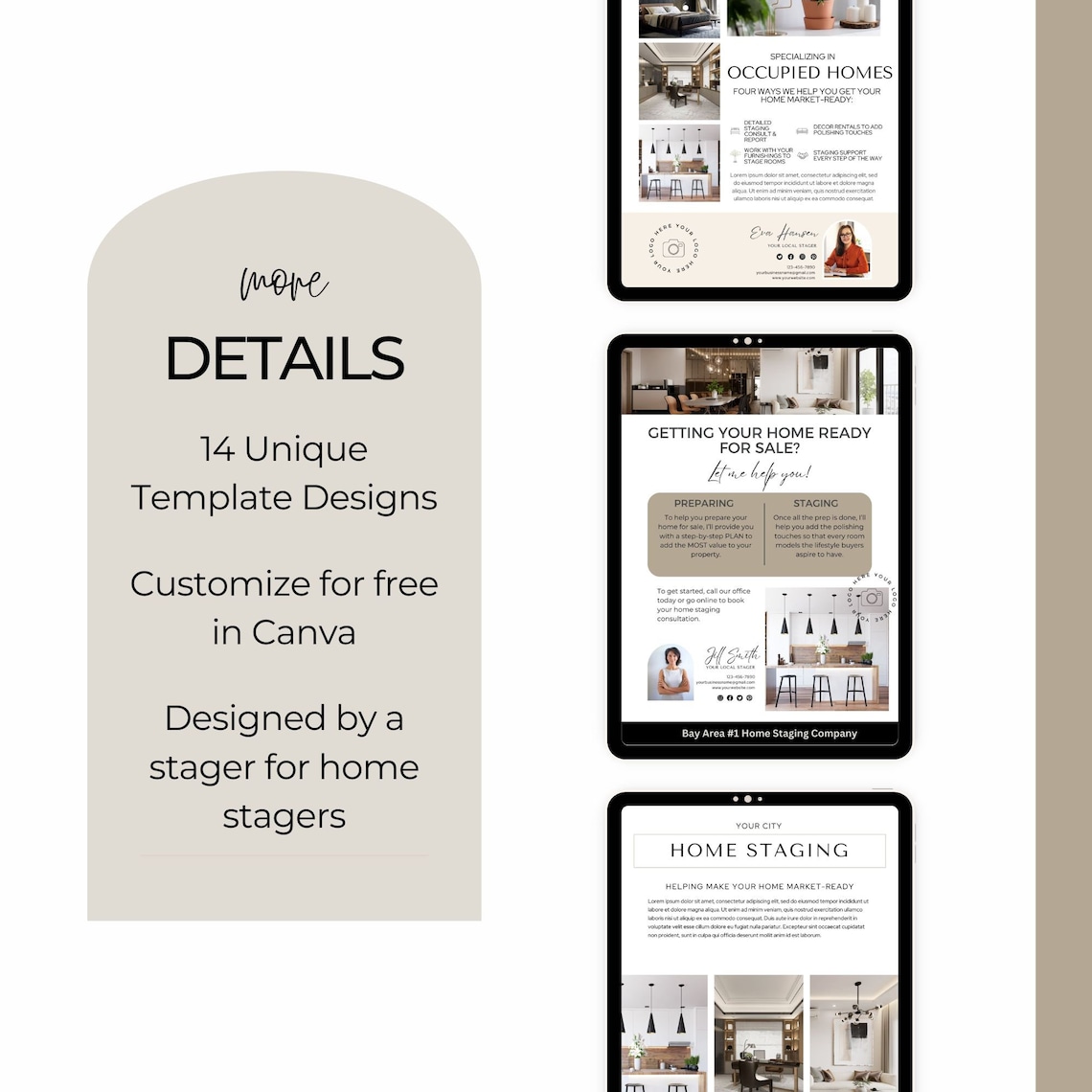 Home Staging Flyer Templates Bundle, Canva Templates, Just Staged Flyer ...