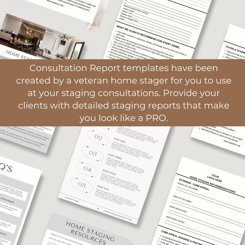 Home Staging Consultation Kit | Home Staging Report Templates | Canva ...