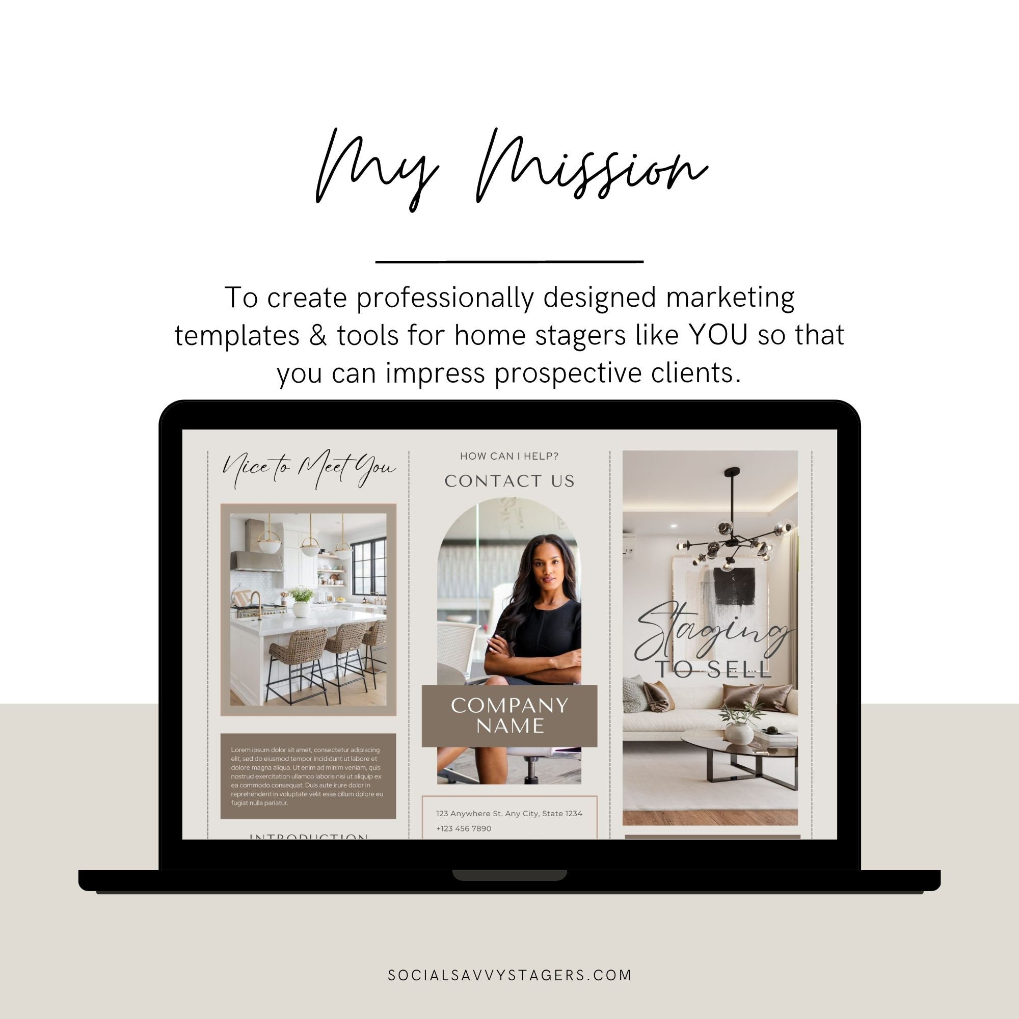 Modern Home Staging Brochure Template: Customizable Canva Design ...