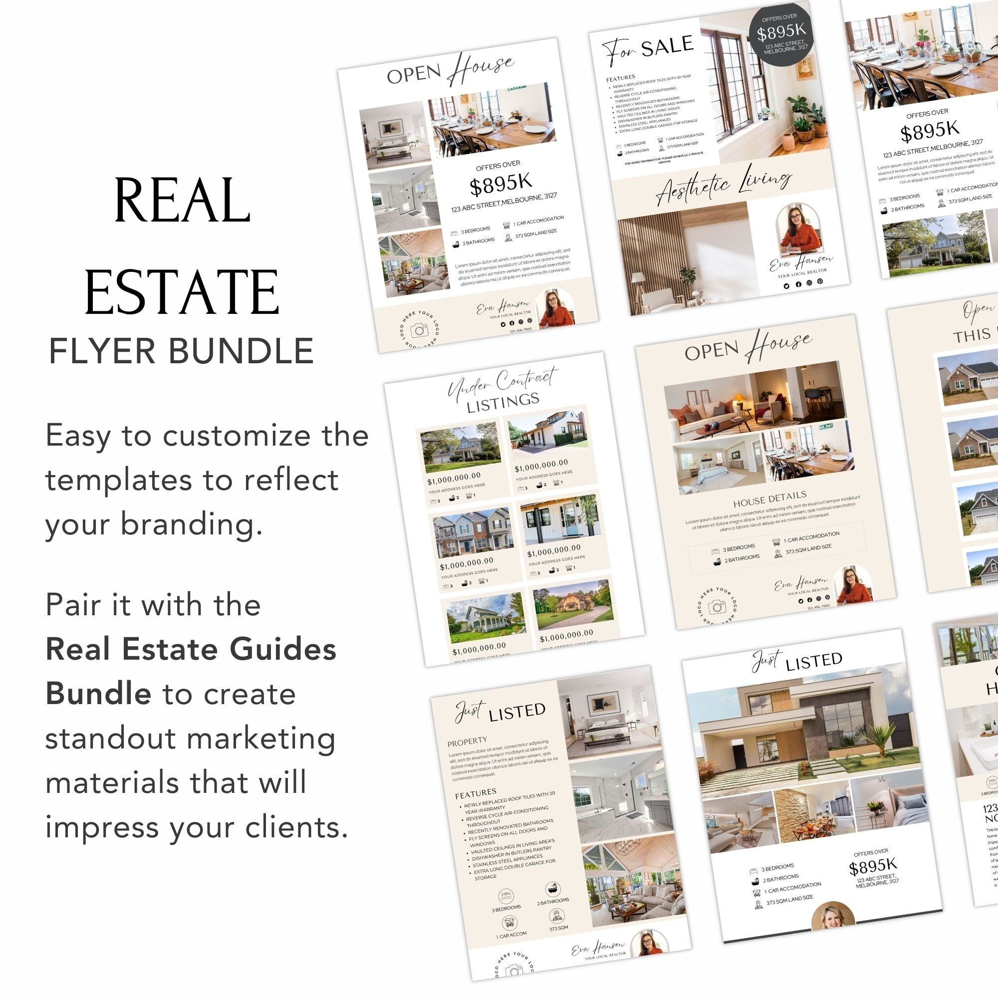 Ultimate Real Estate Flyer Bundle, Real Estate Marketing Flyers, Open ...