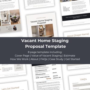 Home Staging Proposal Bundle: Occupied & Vacant Homes (canva Templates ...