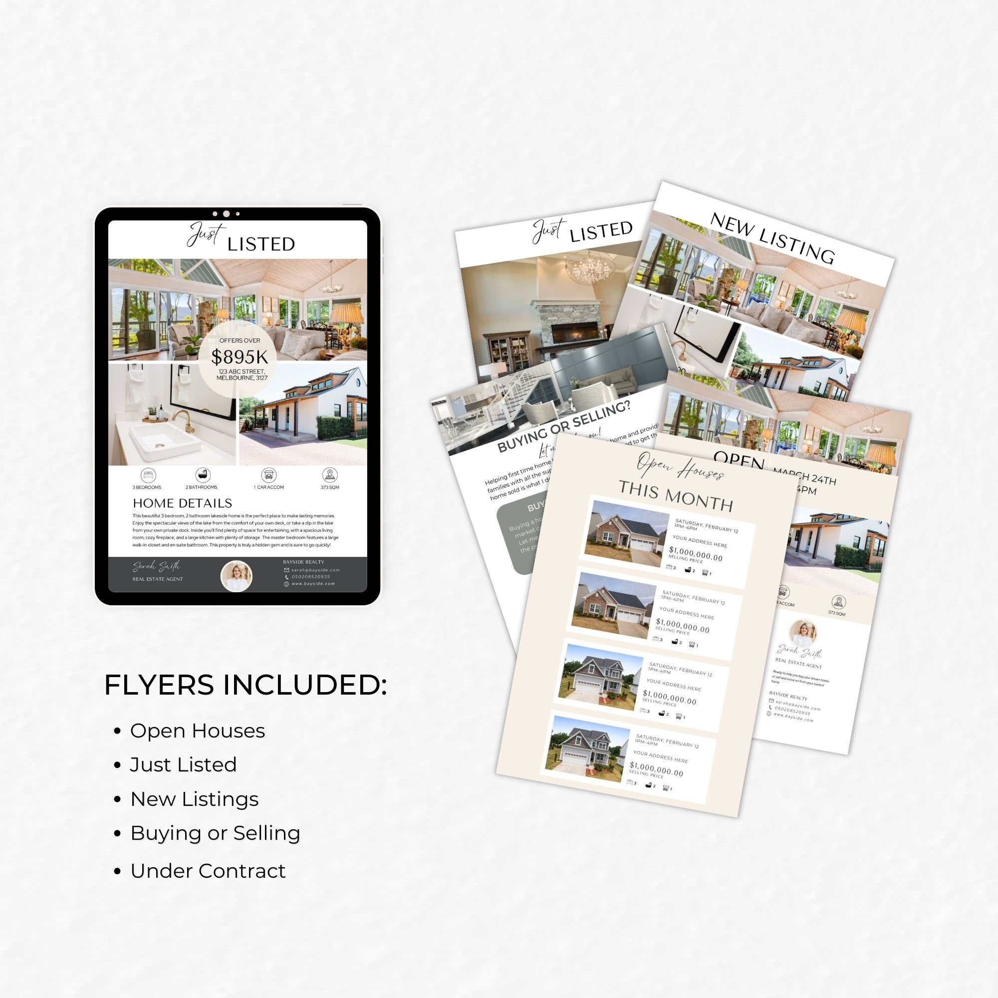 Ultimate Real Estate Flyer Bundle, Real Estate Marketing Flyers, Open ...