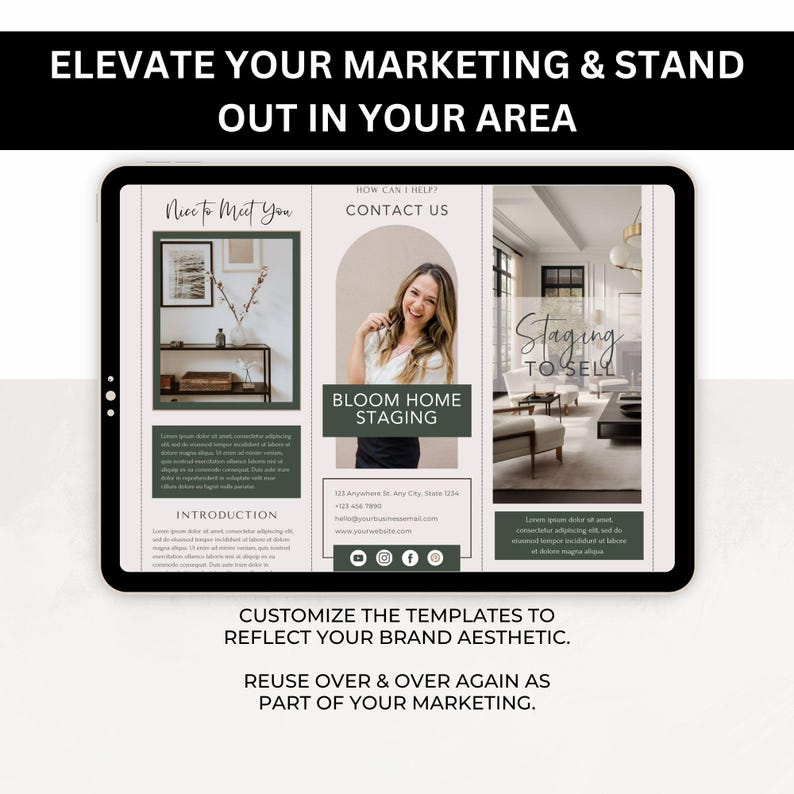 Modern Home Staging Brochure Template: Customizable Canva Design ...