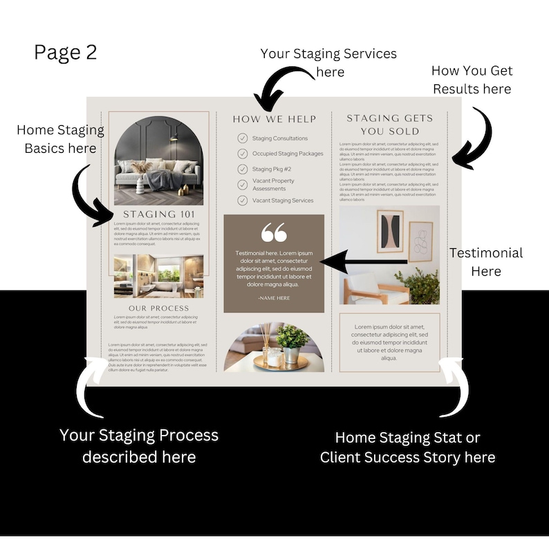 Modern Home Staging Brochure Template: Customizable Canva Design ...